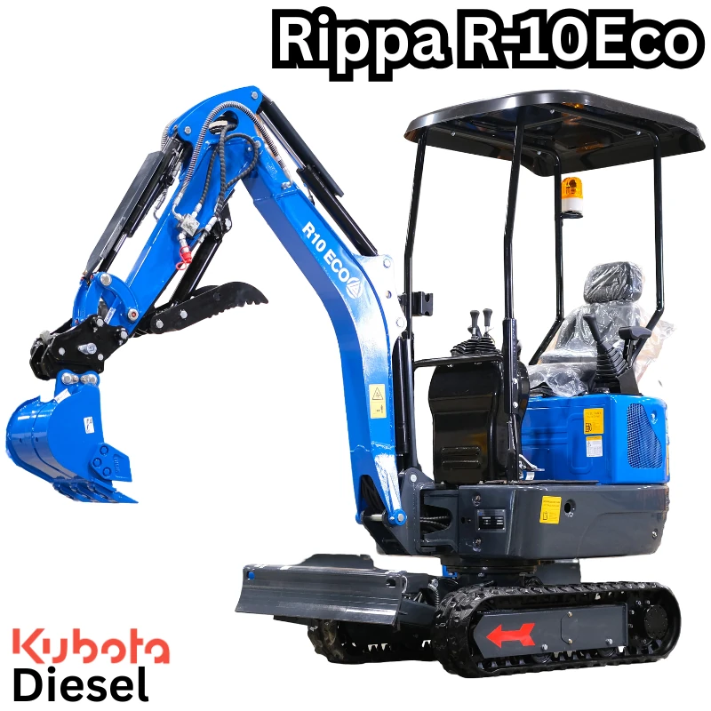 Rippa R10 Eco 1-Tonne Mini Excavator | Compact, Durable & Diesel Powered